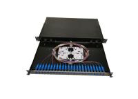 China ODF 24 SC SX Fiber Optic Patch Panel Cold Roll Steel Material Rack Mount Installation for sale