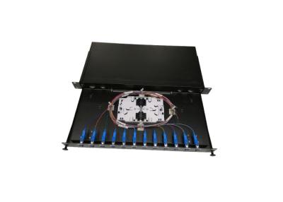 China 24 SC APC Duplex Distribuidor Fiber Optic Patch Panel ODF Double Layer Adapter Plate for sale