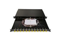 China 24 SC APC Duplex Distribuidor Fiber Optic Patch Panel ODF Double Layer Adapter Plate for sale