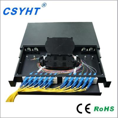 China Angled Adapter Rack Mount Fiber Patch Panel for sale