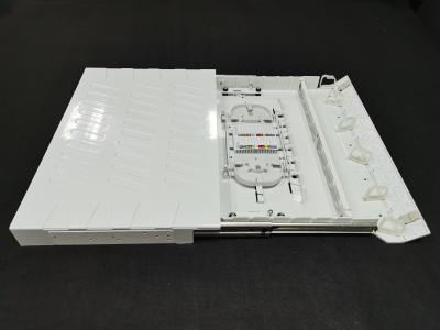 China Plastic 1U 24 SC Adapter Ports Sliding Fiber Optic Patch Panel 19' 24Cores Rack Mount ODF for sale