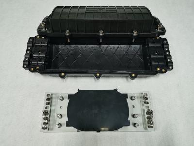 China Horizontal Fiber Optic Junction Box 96 144 Core 3in 3out 96 144 Core Inline Fiber Optic Joint Splice Closure for sale