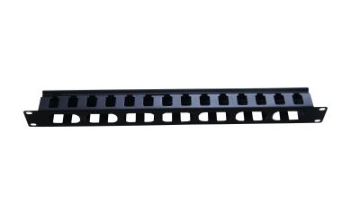 China 19 Inch Rack Mounted Cold Roll Steel Fiber Optic Patch Panel for sale
