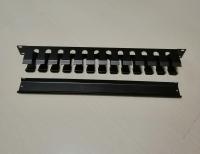 China Metal 19 Inch 1U Height Fiber Optic Cable Management Panel for sale