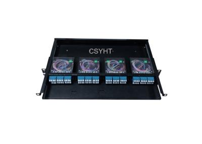 China 96FO LC Quad Adapter ODF 1U Fiber Optic Cable Patch Panel Data center for sale