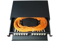 China 24 Port Sliding Type Rack Mount Fiber Optic OFDF Patch Panel & Enclosure for sale