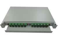 China 24 Port Sliding Type Rack Mount Fiber Optic OFDF Patch Panel & Enclosure for sale