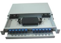 China 24 Port Sliding Type Rack Mount Fiber Optic OFDF Patch Panel & Enclosure for sale