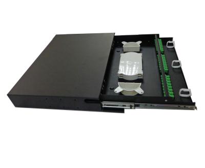 China 24 48 Core Fiber Optic Patch Panel SC FC LC ST Rack Mount ODF Distribution Box for sale