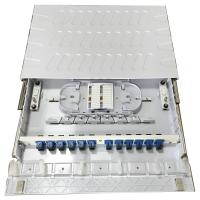 China FC LC SC Rack Mount Fiber Distribution Panels 24 Port Plastic Fiber Optic Patch Panel for sale