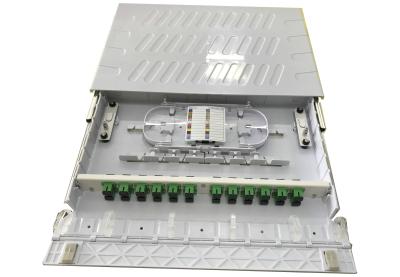 China FC LC SC Rack Mount Fiber Distribution Panels 24 Port Plastic Fiber Optic Patch Panel for sale