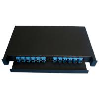 China 24 SC 19inch Fiber Optic Termination Box 1U Sliding Panel for sale