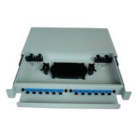China ODF 19'' 1U Sliding 48LC 24SC Fiber Optic Distribution Box for sale