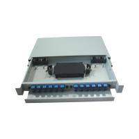 China 24 SC 19inch Fiber Optic Termination Box 1U Sliding Panel for sale