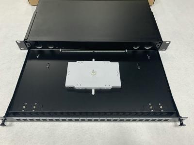 China FTTB Steel 24 SC 1U 19'' ODF Drawer Sliding Patch Panel for sale