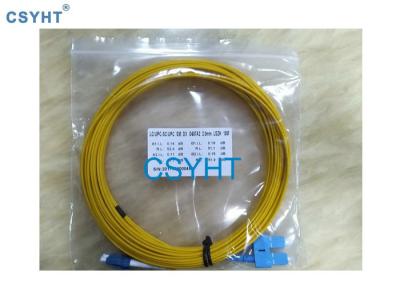 China SC/UPC SM DX G657A2 2.0mm LSZH 10m Fiber Optic Pigtail for sale