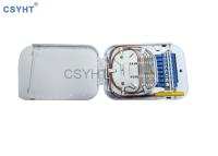 China 1x8 PLC ABS 12 Fibers FTTH Fiber Junction Box 2 Cable Port for sale
