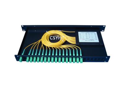 China 1x32 1RU Sliding Rack Mounted PLC Splitter For FTTX FTTH for sale