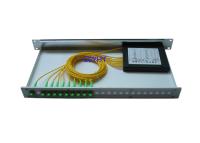 China 1x32 1RU Sliding Rack Mounted PLC Splitter For FTTX FTTH for sale