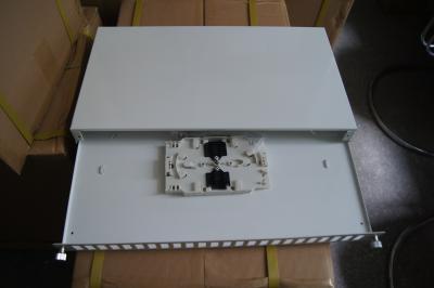 China FTTX Steel 1u 19inch 24cores Rack Mount Patch Panel for sale