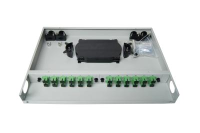 China FTTX 1u 19inch 24cores Fixed Mounted Patch Panel CATV for sale