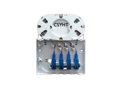 China SGS Indoor Wall Mounted 4C ABS PP FTTH Fiber Access Box FTTX White black color for sale