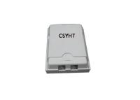 China 2 ports Mini ABS PP material white color FTTH outlet with SC adapter for sale
