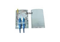 China 2 ports Mini ABS PP material white color FTTH outlet with SC adapter for sale