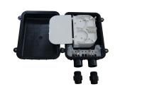 China FTTB Plastic 24f Horizantal Fiber Optic INLINE BLACK COLOR ENClosure ABS for sale