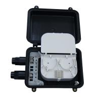 China FTTB Plastic 24f Horizantal Fiber Optic INLINE BLACK COLOR ENClosure ABS for sale