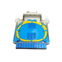 China Metal LC SC DIN Rail Mounted Fiber Optic Distribution Box 12 24 Cores Fiber Junction Terminal Box for sale