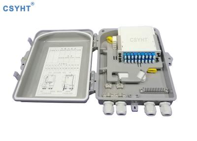 China Outdoor IP65 24fo Fiber Optic Splitter Box Plastic For FTTx Project for sale