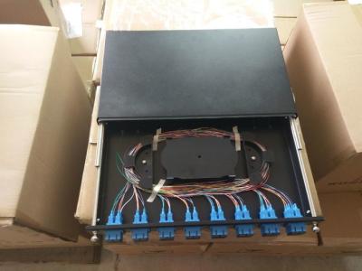 China Rack Mounted FTTB 48F Fiber Optic Cable Terminal Cold Roll Steel SC LC for sale