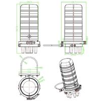 China Dome FOSC PP UV 288 Fiber Optic Splice Closure IP68 for sale