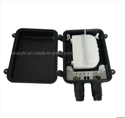 China FTTB Plastic 24 CORES BLACK COLOR Horizantal Fiber Optic Closure ABS for sale