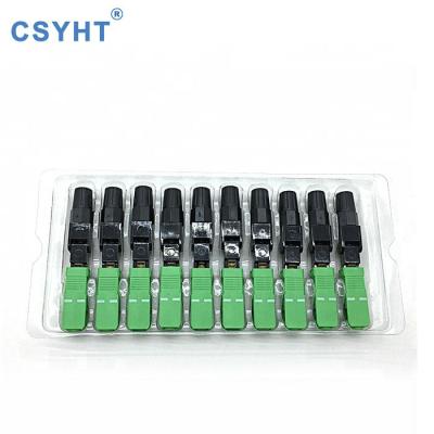 China Fiber optic fast connector Mechanical connector Ceramic Ferrule Field Assembly Connector SC APC SC UPC for sale
