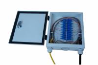China DIN Rail Mounted Fiber Optic Connection Box 12 SC Simplex For FTTH for sale