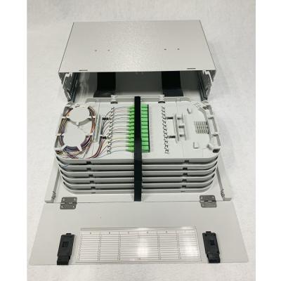 China 19 Inch 4U Pull Out Fiber Optic Distribution Box ODF 96 Fibers for sale