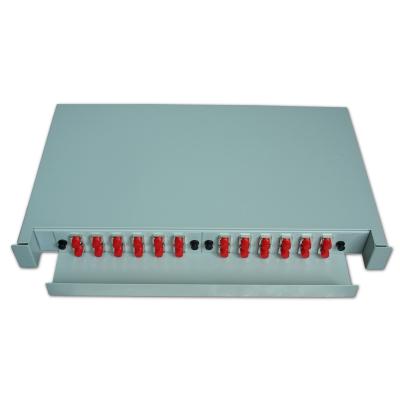 China Rack Mounted FTTH CATV Fiber Optic Patch Panel FTTB PC ABS for sale
