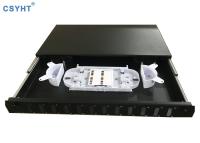 China 48FO ODF Optical Distribution Frame 1U 19 Inch Rack Mounted Fiber Optic Patch Panel for sale