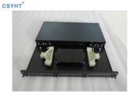 China 24 Core 8 Ports SC LIU Fiber Optic Patch Panel 19 Inch 1U for sale