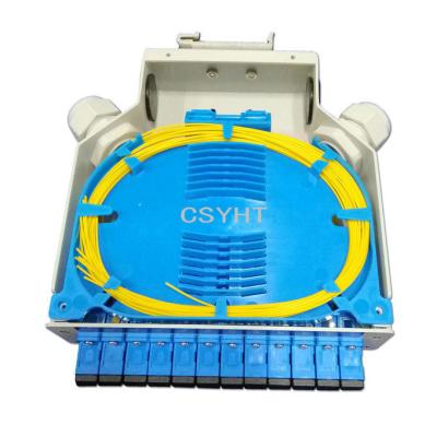 China 12 Sc Fiber Optic Connection Box Aluninum For FTTH CATV GPON for sale