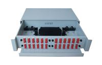 China RAL7035 Drawer Fiber Optic Patch Panel ARS48 For FTTH GPON CATV for sale
