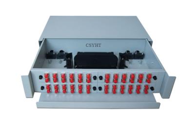 China RAL7035 Drawer Fiber Optic Patch Panel ARS48 For FTTH GPON CATV for sale