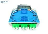 China DIN Rail FTTH Fiber Enclosure Distributor IP45 With 6 SCD LCQ Adapter for sale