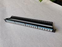 China 19'' STP/FTP Shield RJ45 24ports 1U Cat 5e, cat6,cat6A Blank Patch Panel for sale