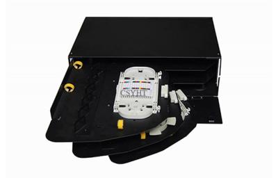 China Black 3U 72 fiber optic patch panel ARW3U72B use in FTTH CATV GPON Telecommunication for sale