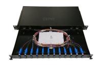 China Black cold roll steel  1U 24FO FDB 19inch ODF-RS-205 for FTTH GPON CATV Telecommunications for sale