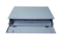 China 48 fibers cold roll steel Drawer type fiber optic patch panel ARS48A use in Structure Cabling Services for sale