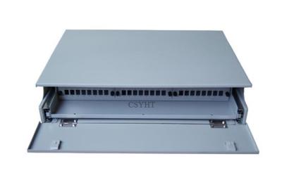 China 48 fibers cold roll steel Drawer type fiber optic patch panel ARS48A use in Structure Cabling Services for sale